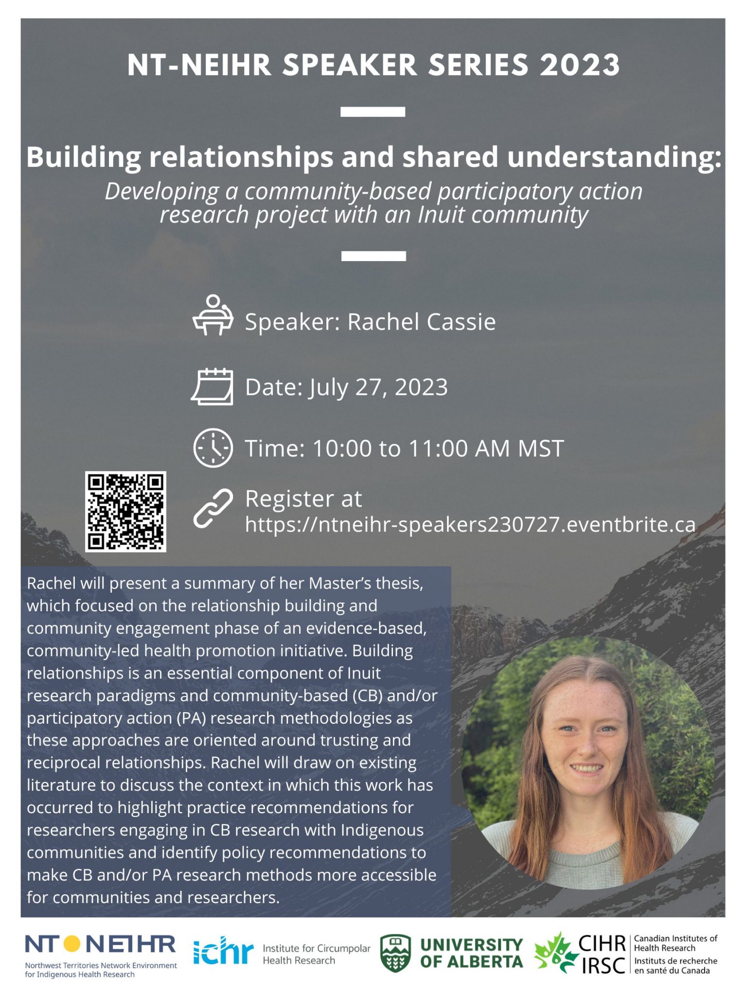 NT-NEIHR SPEAKER SERIES 2023: Rachel Cassie – Northwest Territories ...